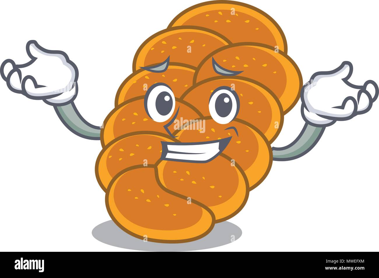 Grinning challah character cartoon style Stock Vector Image & Art - Alamy