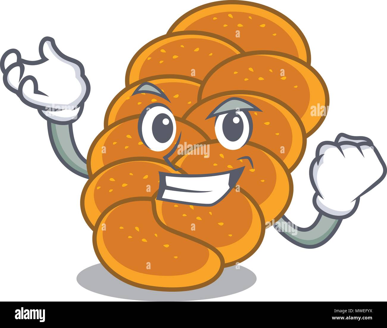 Successful challah character cartoon style Stock Vector Image & Art - Alamy