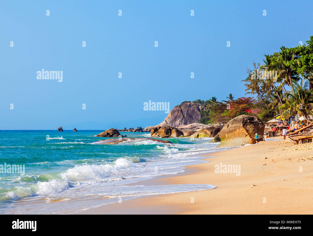 Morning on Lamai beach. Koh Samui. Thailand Stock Photo - Alamy