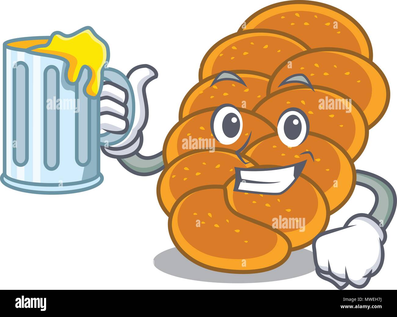 Cute challah cartoon hi-res stock photography and images - Alamy