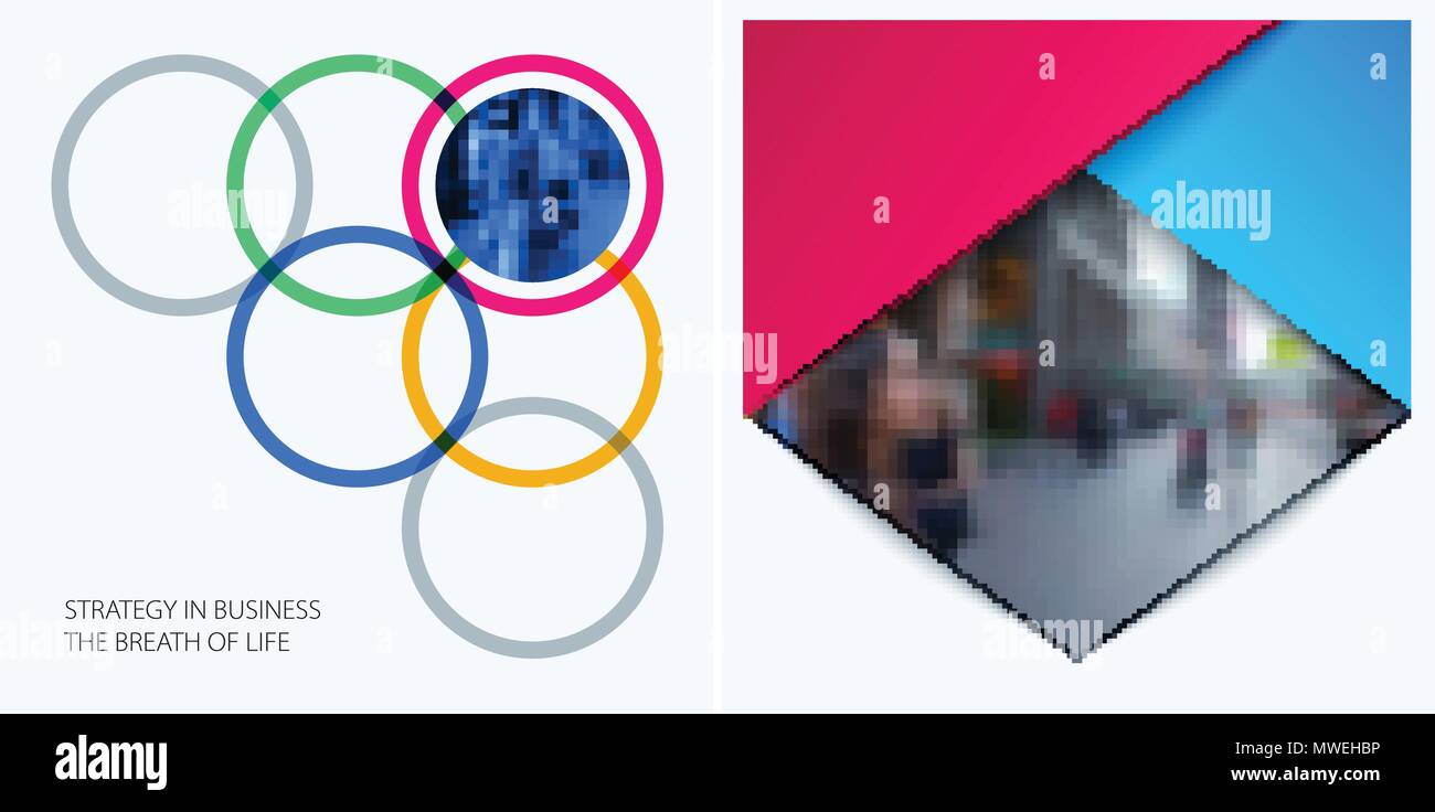 Abstract design of colourful vector elements for smooth background with ...