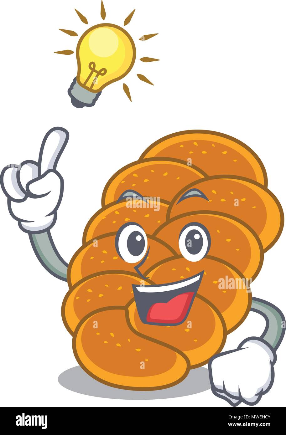Have an idea challah mascot cartoon style Stock Vector Image & Art - Alamy