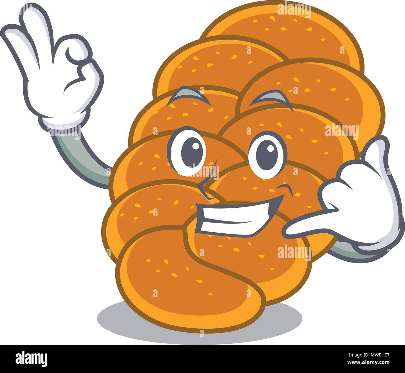 Call me challah mascot cartoon style Stock Vector Image & Art - Alamy
