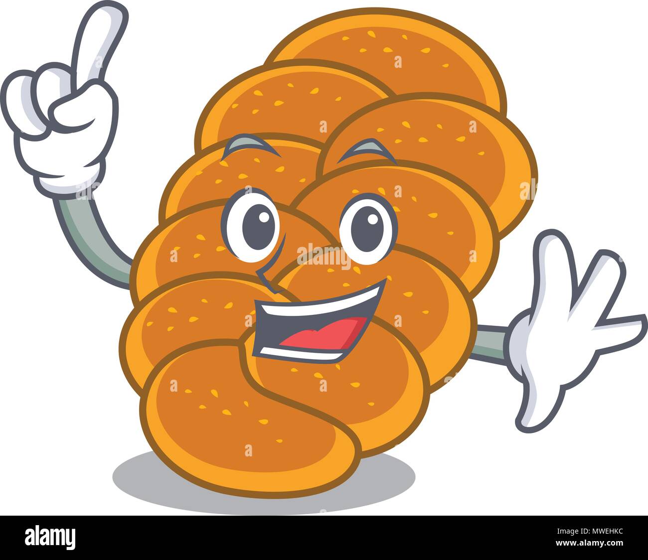 Finger challah mascot cartoon style Stock Vector Image & Art - Alamy
