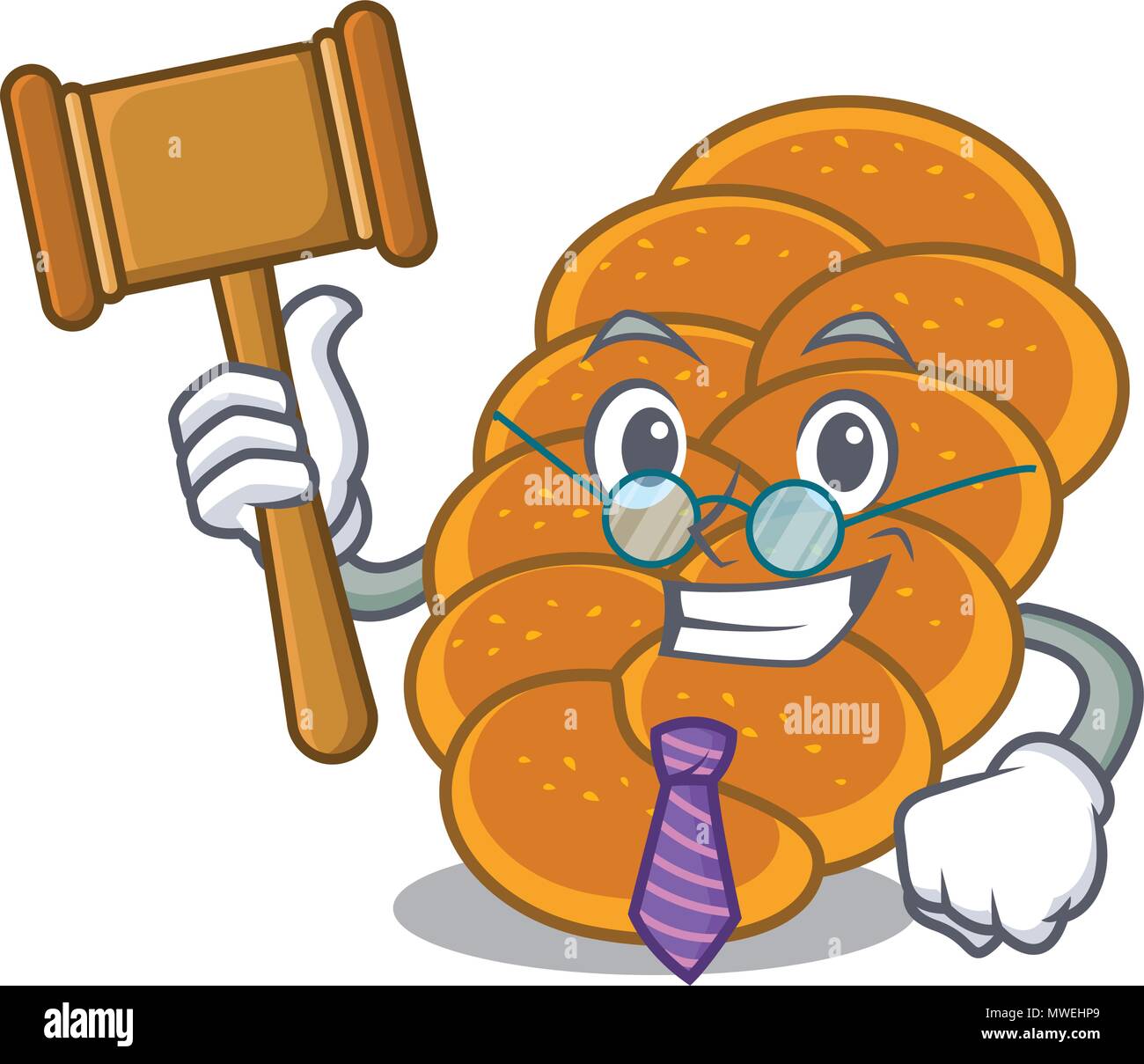Judge challah mascot cartoon style Stock Vector Image & Art - Alamy