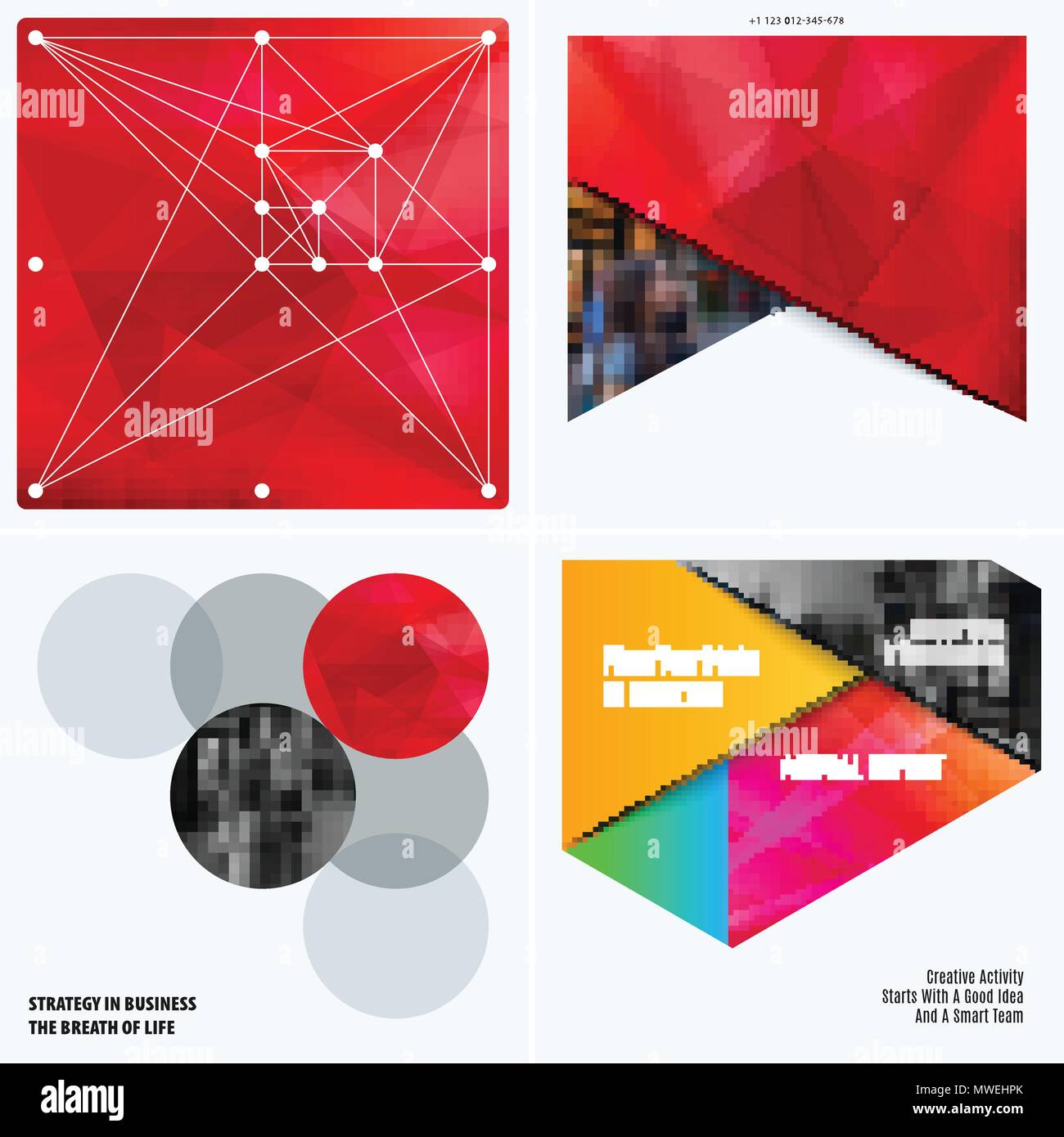 Abstract design of colourful vector elements for smooth background with ...