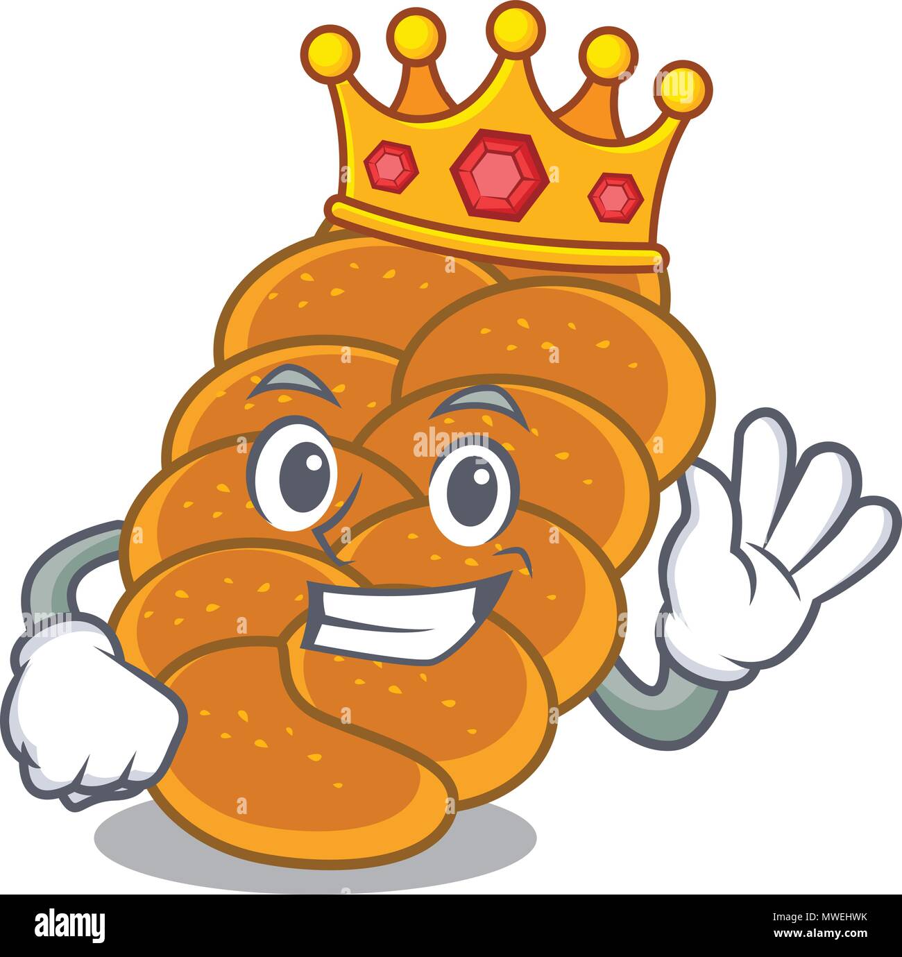 King challah mascot cartoon style Stock Vector Image & Art - Alamy