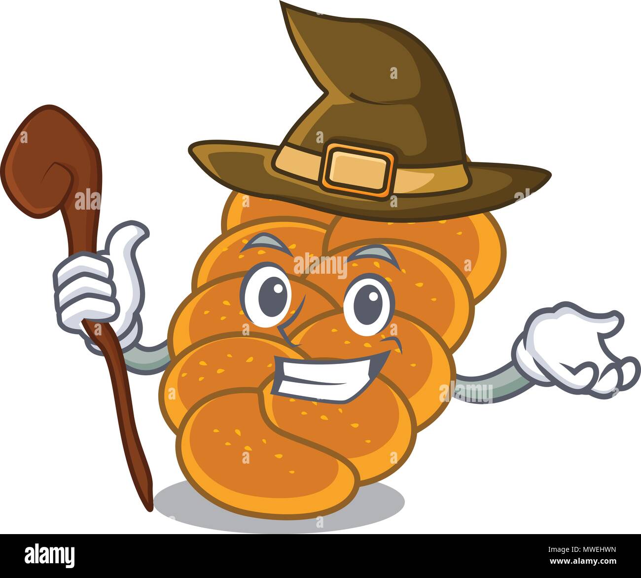 Witch challah mascot cartoon style Stock Vector Image & Art - Alamy