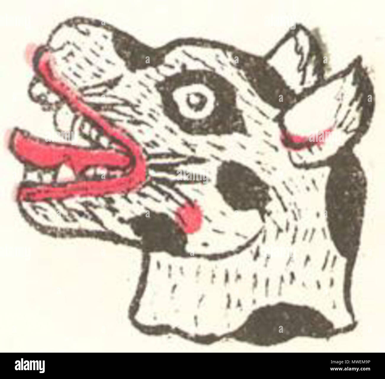 . The Aztec day sign itzcuintli (dog). 16th century. Unknown 301 ...