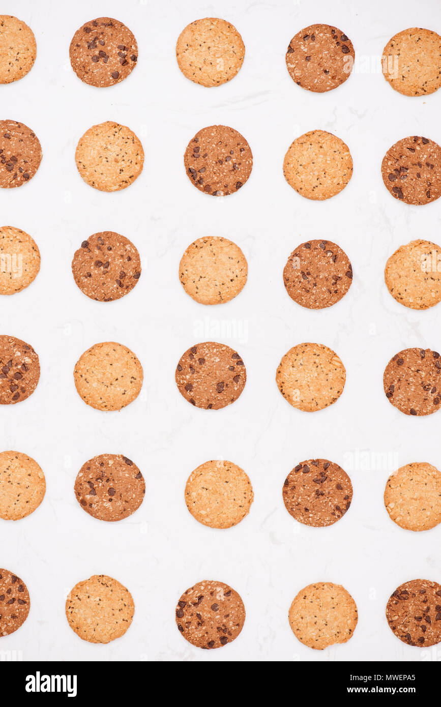Cookies background. Chocolate chips biscuits texture background ...