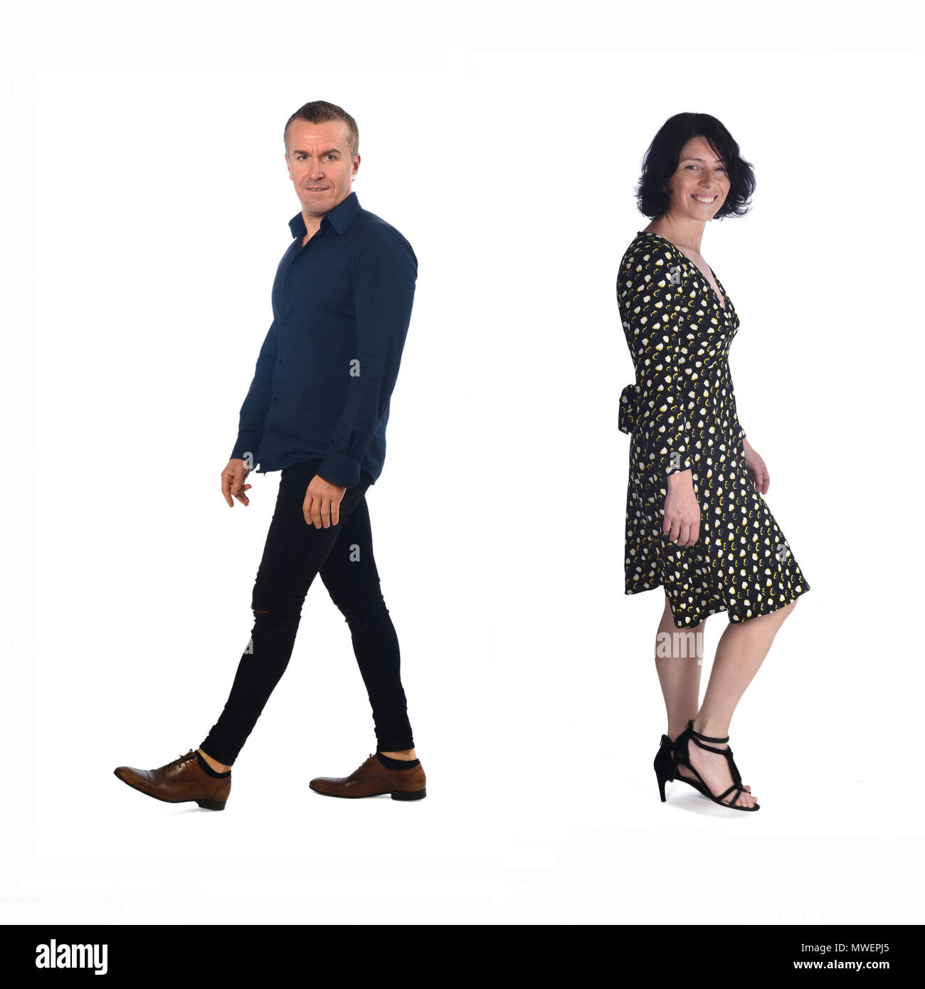 High view couple on Cut Out Stock Images & Pictures - Alamy