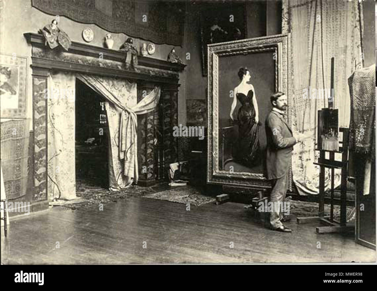 . John Singer Sargent in his studio, ca. 1884 . Painter John Singer ...