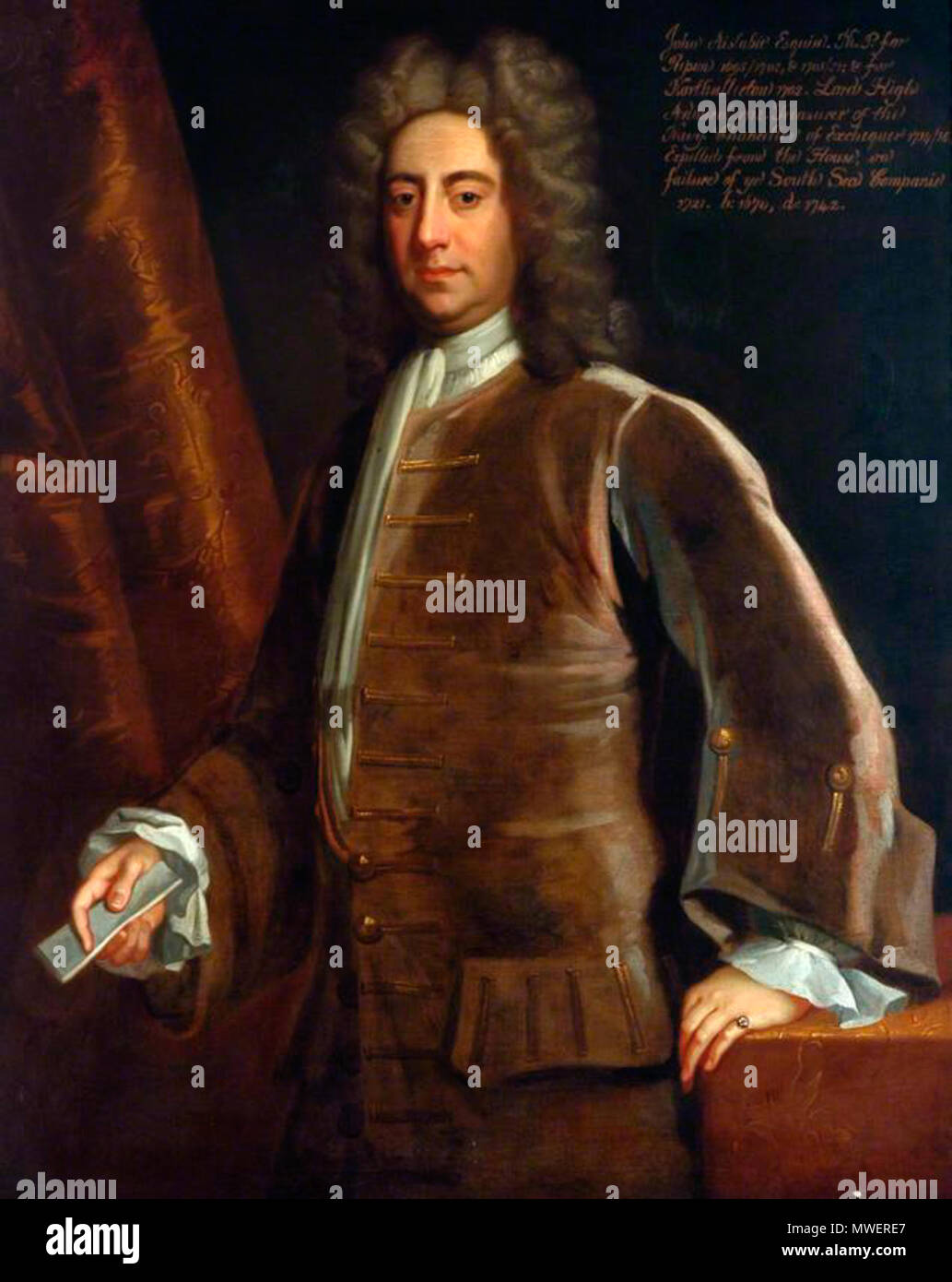 . English: John Aislabie, British Statesman, M.P. for Ripon, Chancellor ...