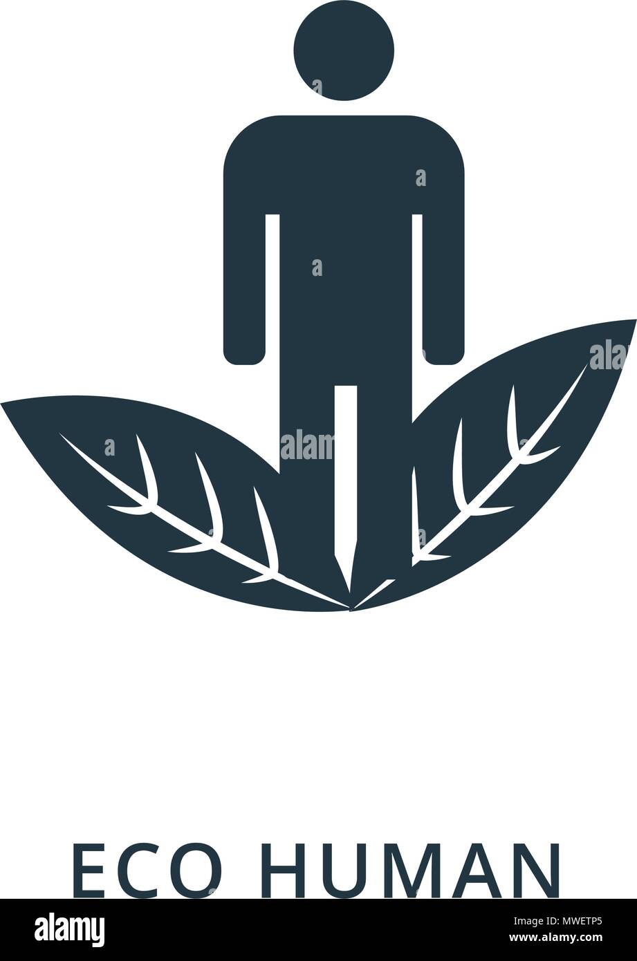 Eco Human icon. Flat style icon design. UI. Illustration of eco human ...