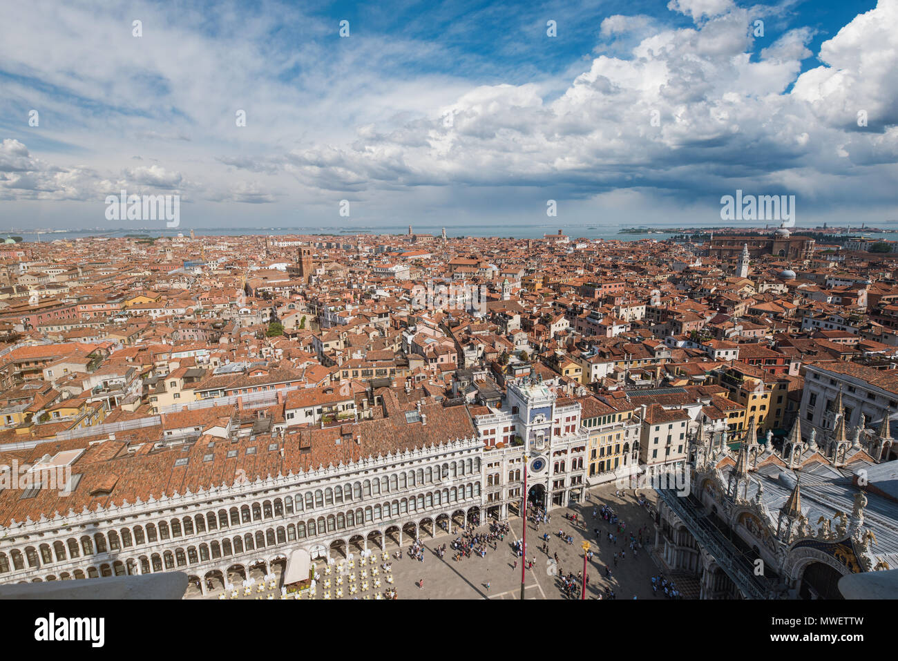 Venice view from above with San Marco Square Stock Photo - Alamy