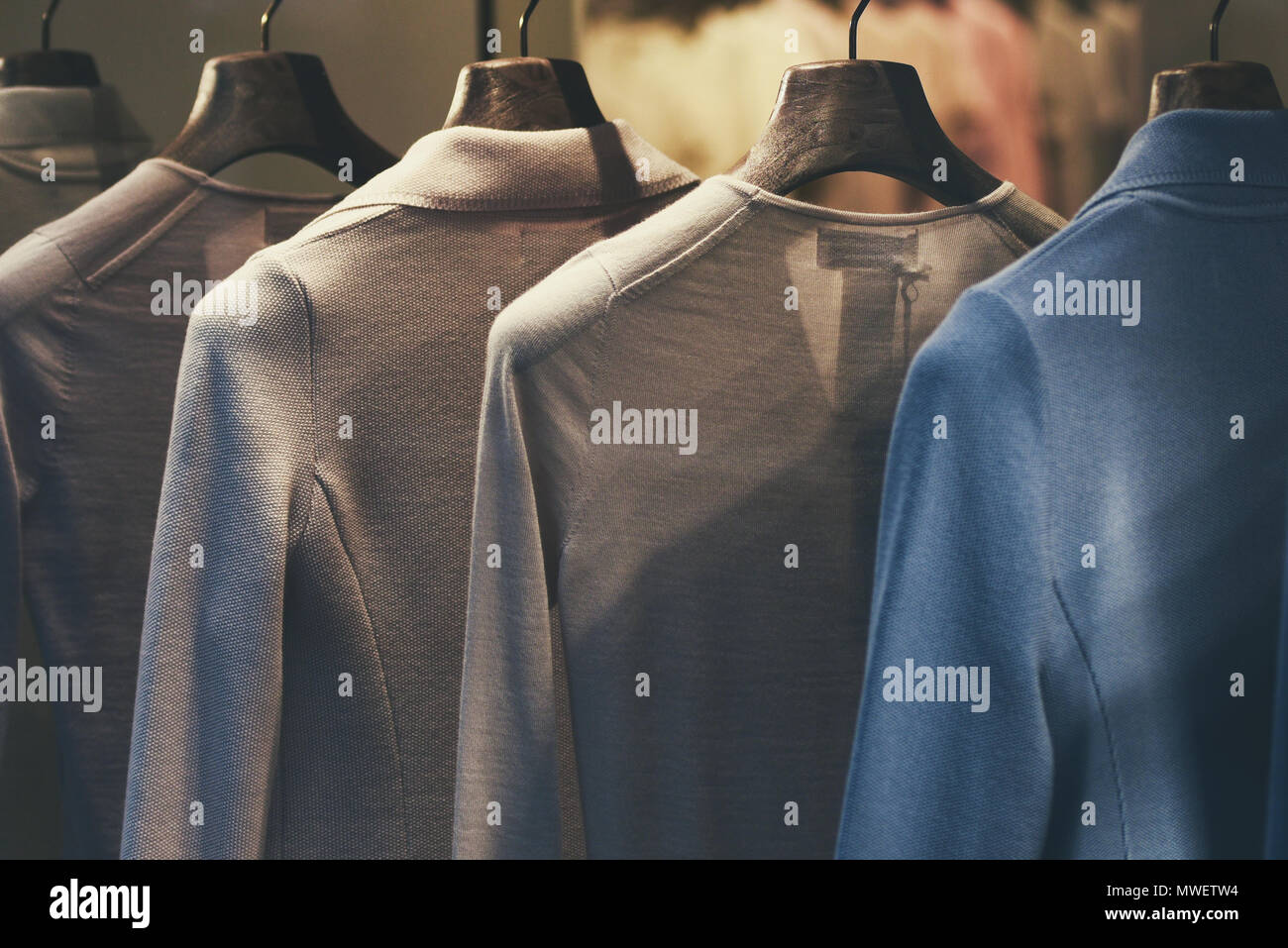 Clothing racks black white shirts hi-res stock photography and images ...