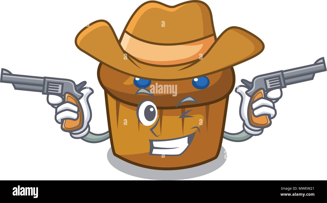 Cowboy mufin blueberry character cartoon Stock Vector Image & Art - Alamy