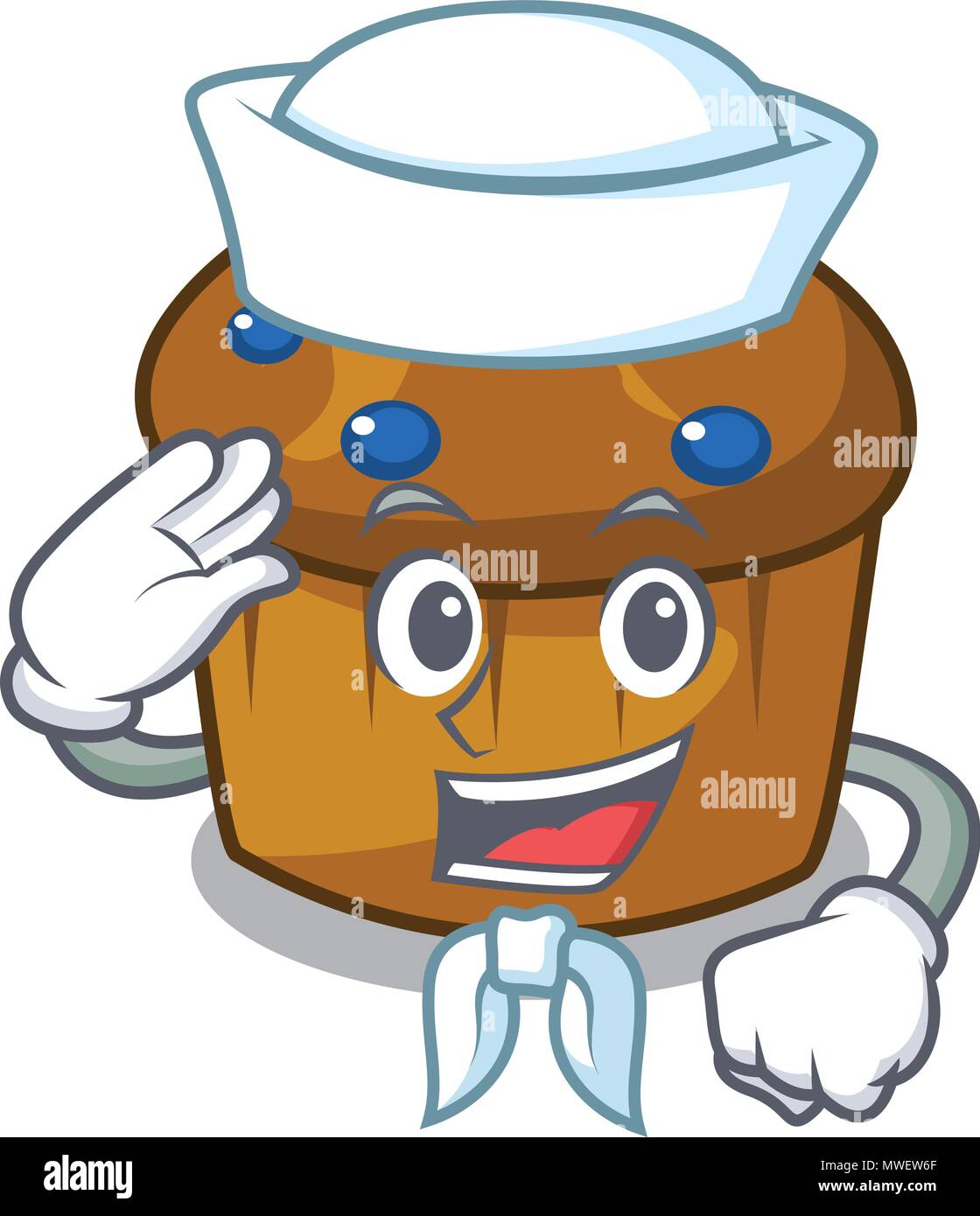 Sailor mufin blueberry character cartoon Stock Vector Image & Art - Alamy
