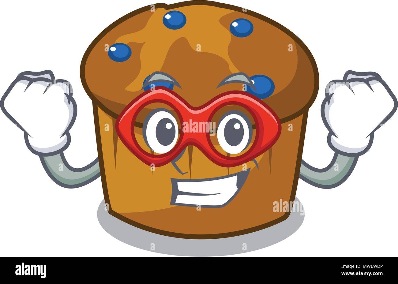 Super hero mufin blueberry character cartoon Stock Vector Image & Art ...