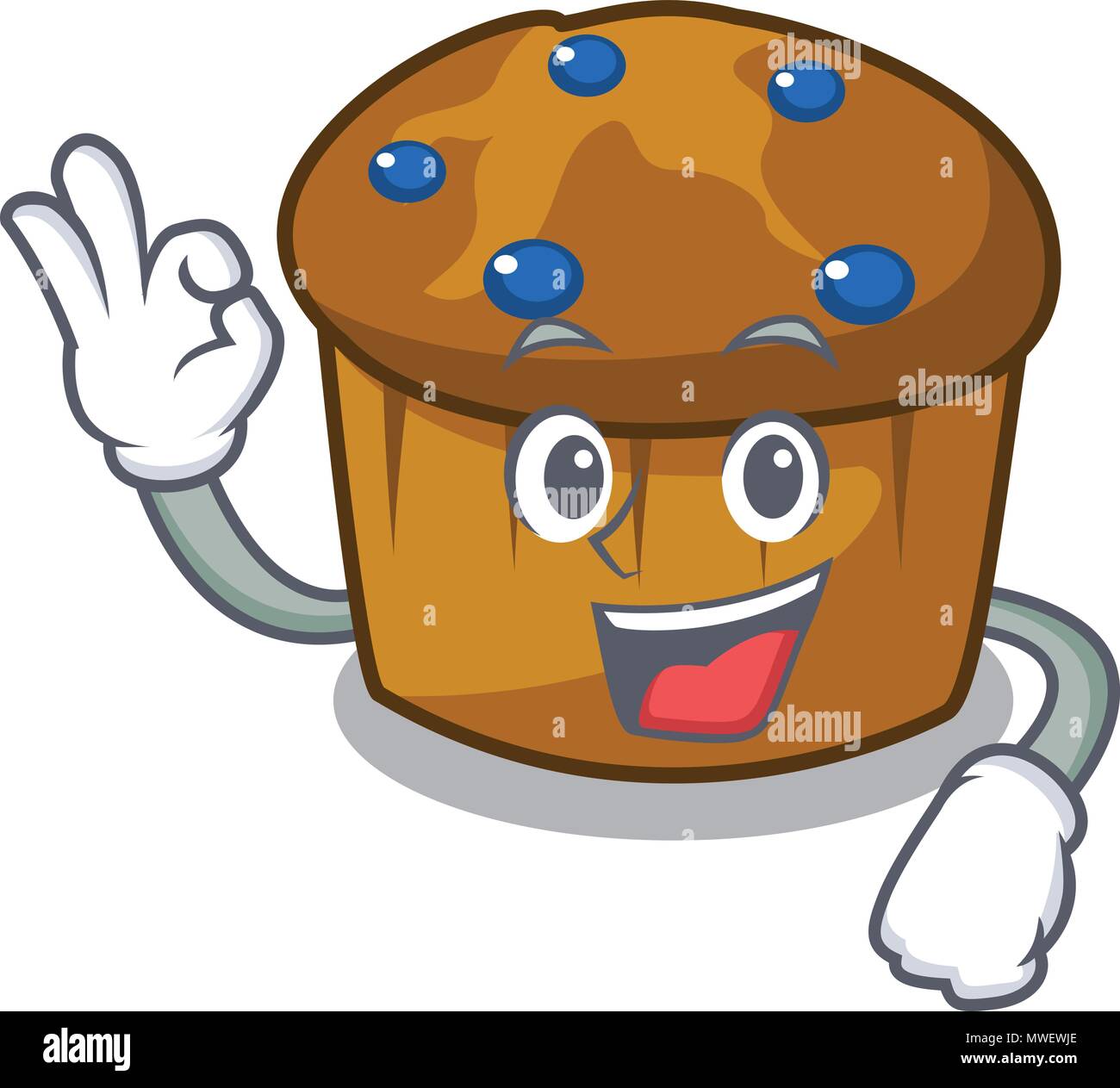 Okay mufin blueberry character cartoon Stock Vector Image & Art - Alamy