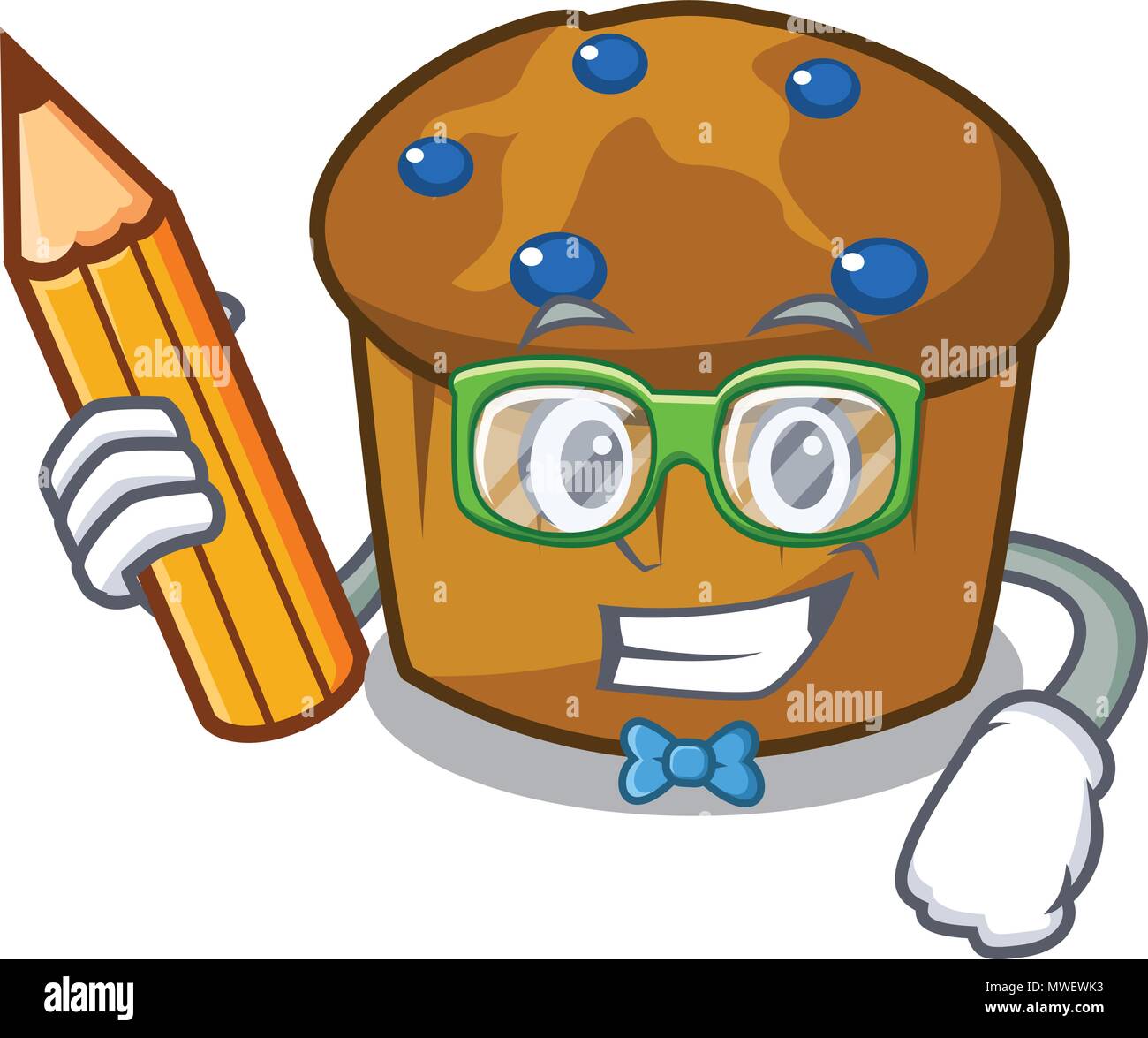 Student mufin blueberry character cartoon Stock Vector Image & Art - Alamy
