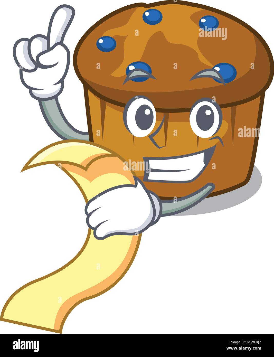 With menu mufin blueberry mascot cartoon Stock Vector Image & Art - Alamy