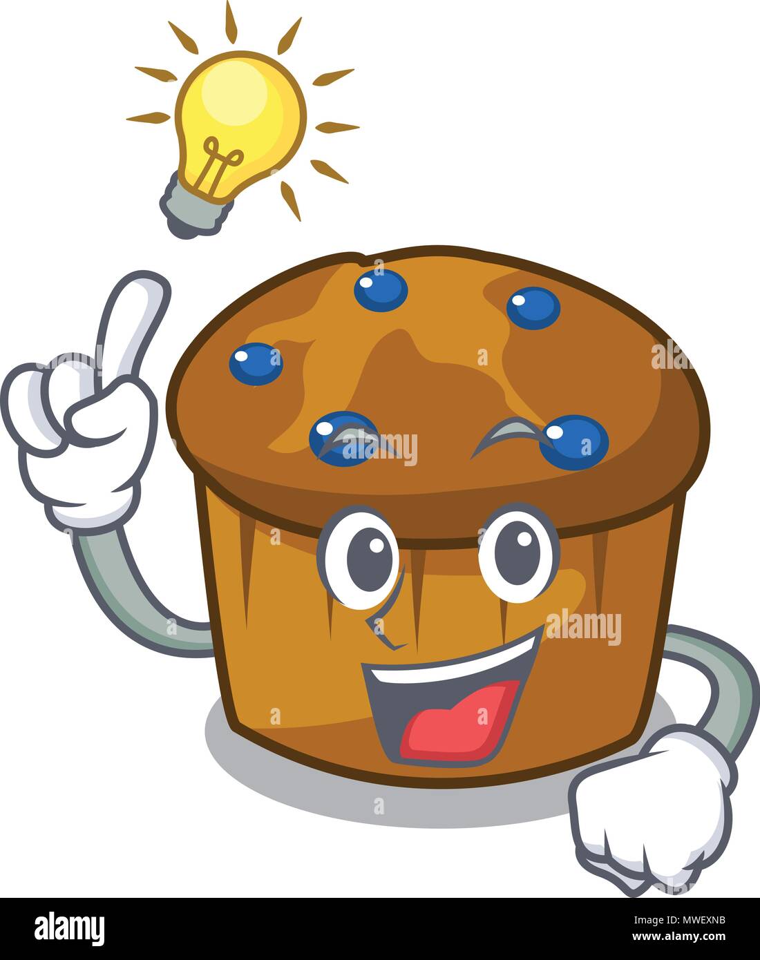 Have an idea mufin blueberry mascot cartoon Stock Vector Image & Art ...