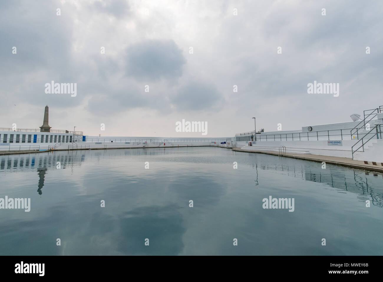 Jubille Pool outdoor Lido swimming pool at Penzance in Cornwall Stock ...