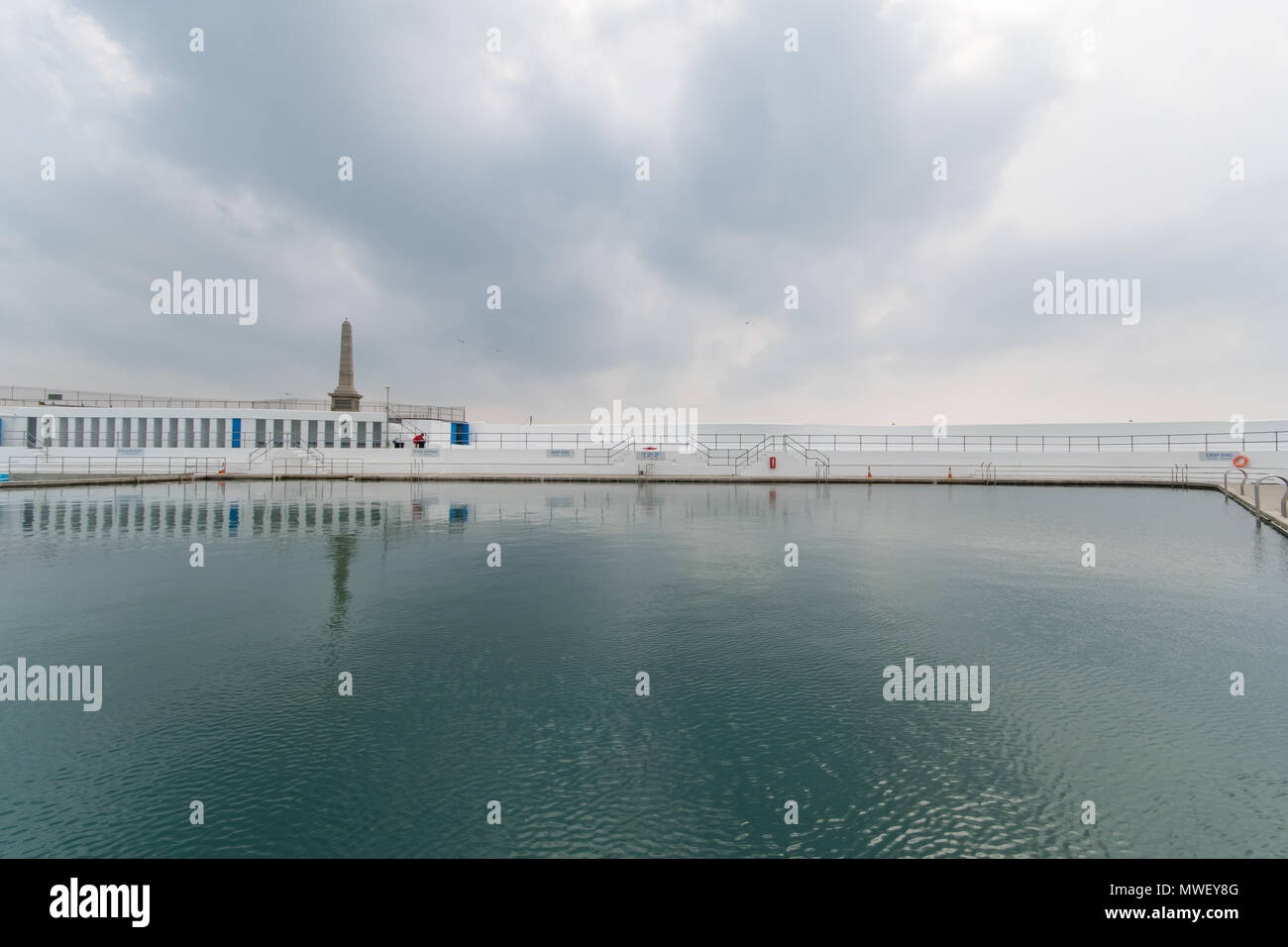 Jubille Pool outdoor Lido swimming pool at Penzance in Cornwall Stock ...