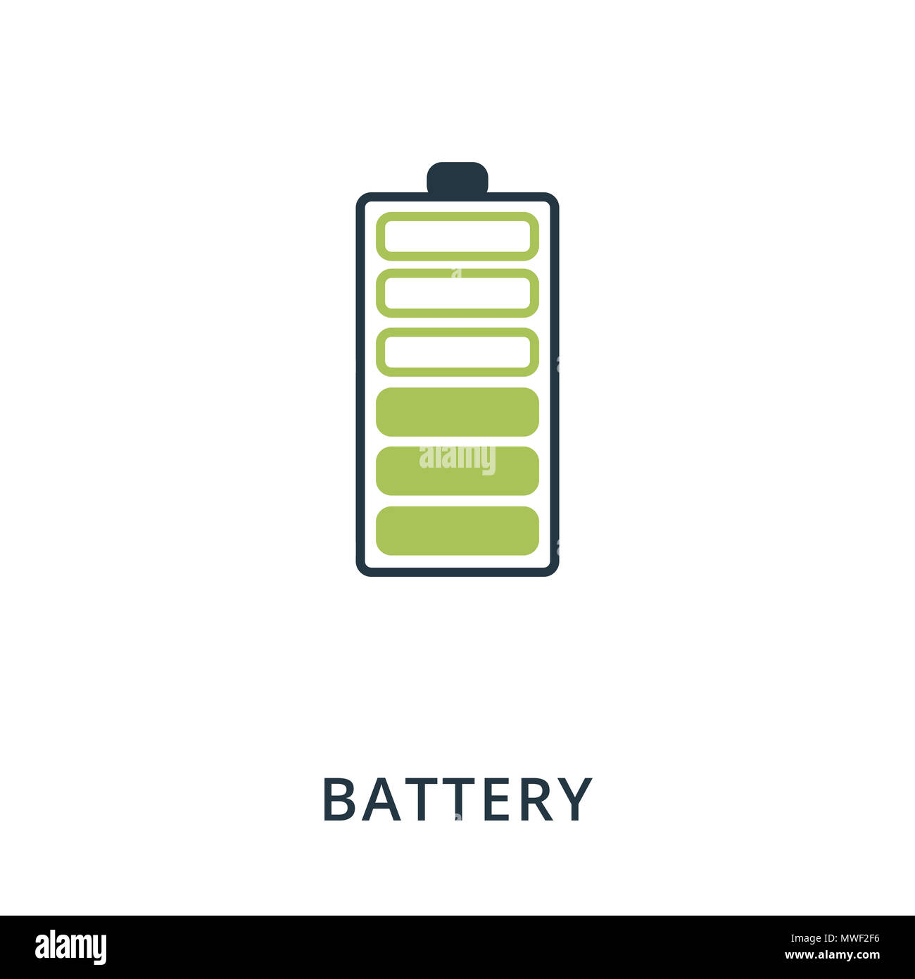 Battery icon. Flat style icon design. UI. Illustration of battery icon ...