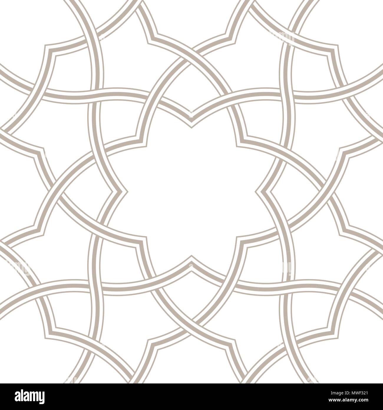 Geometric floral light grey background, Arabic pattern, vector ...
