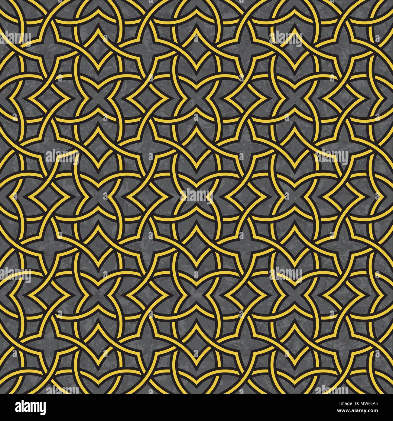 Geometric abstract pattern background. Golden and black wallpaper ...