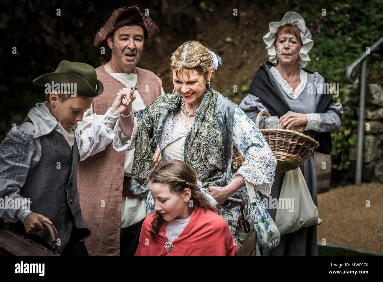 Acting - An amateur drama group in a performance at Trebah Garden ...