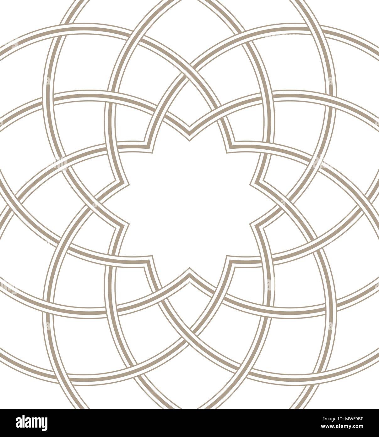 Islamic dome inside Light background, Round Square Design, vector ...