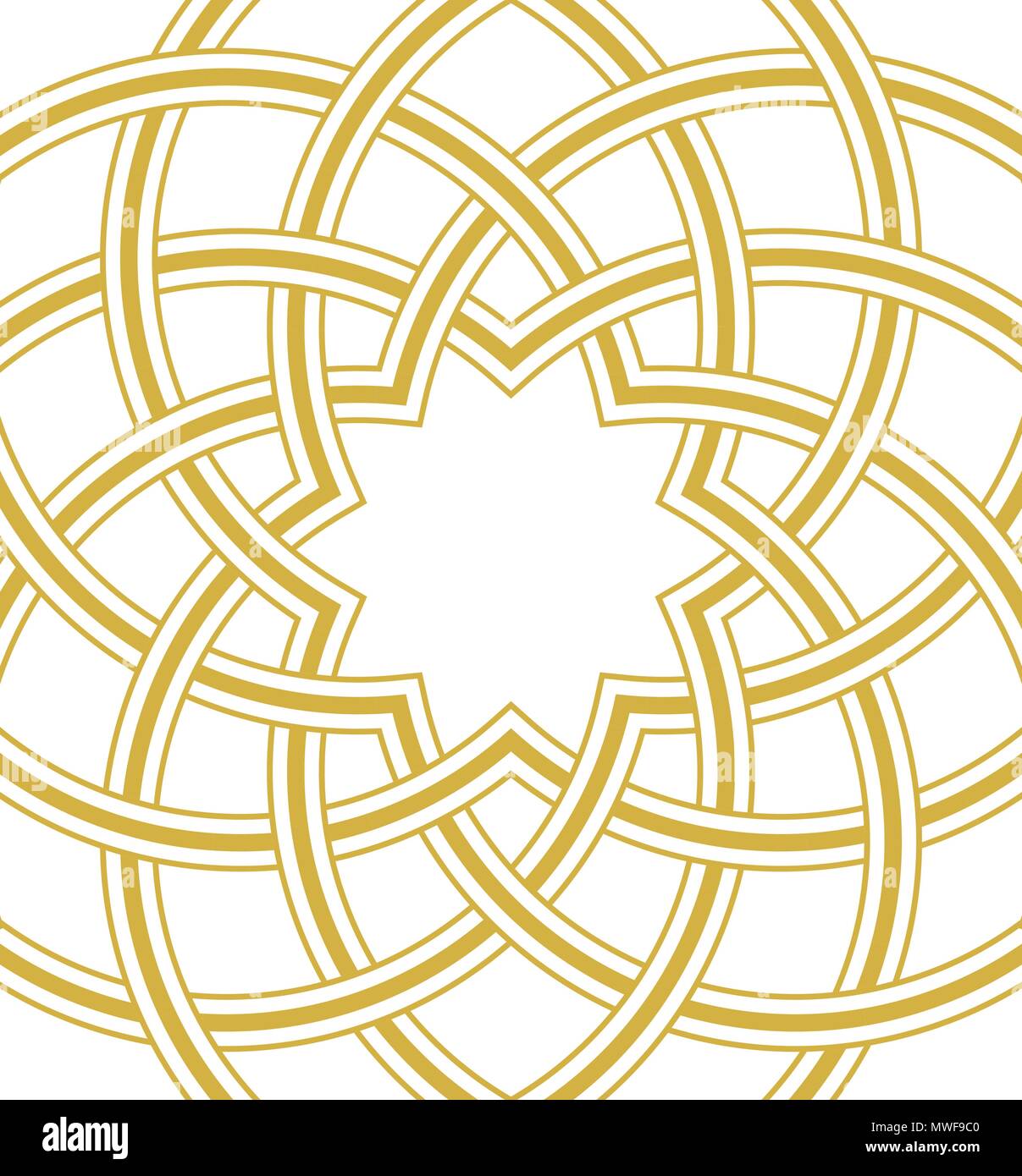 Islamic dome golden background, Round Square Design, vector ...