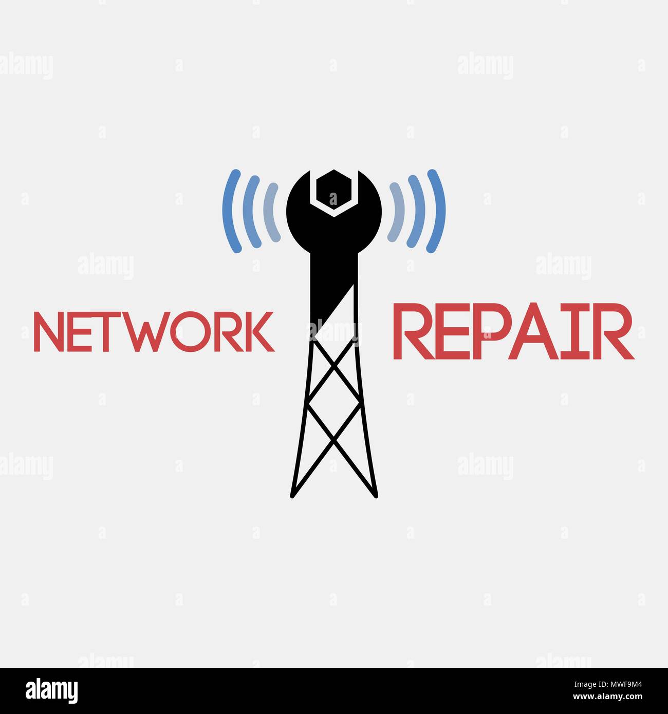 Connectivity problems solutions - conceptual logo icon design Stock ...