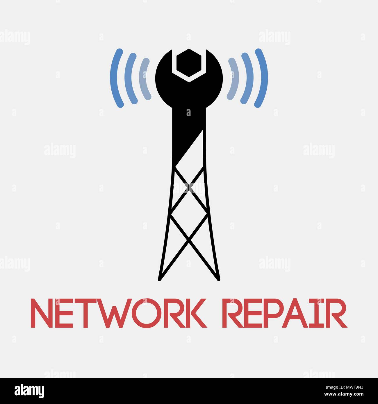 Network repair symbol design for icons and company branding Stock ...