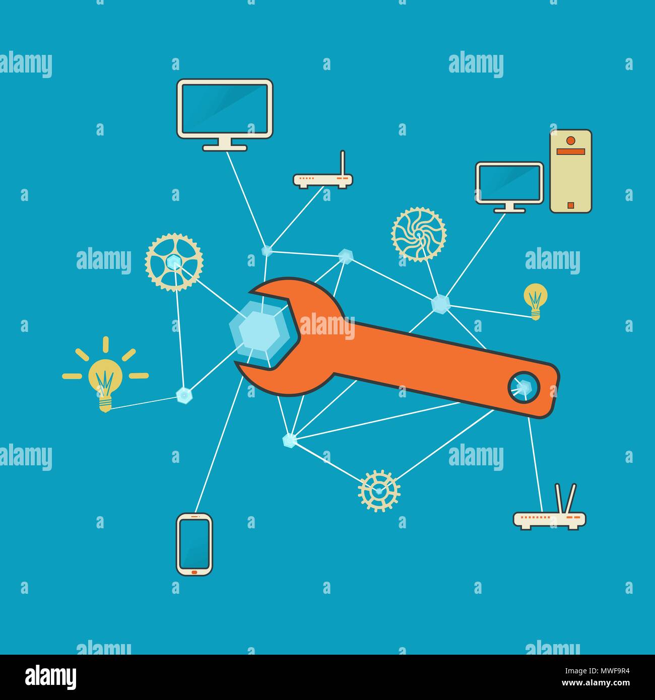 Symbol Pc Repairs High Resolution Stock Photography and Images - Alamy