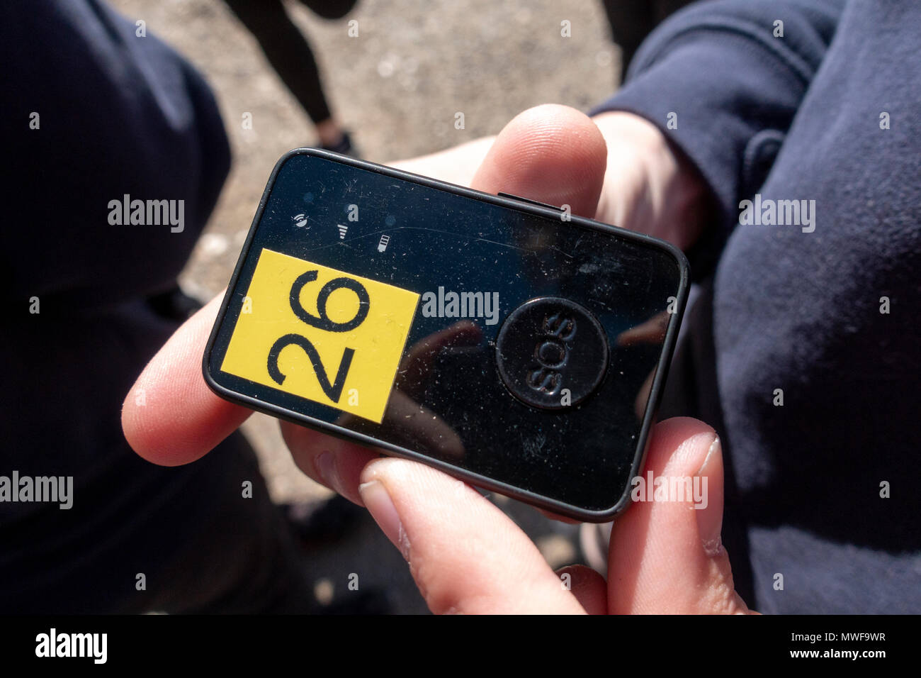 A GPS tracking device used on a UK school Duke of Edinburgh trip as an ...
