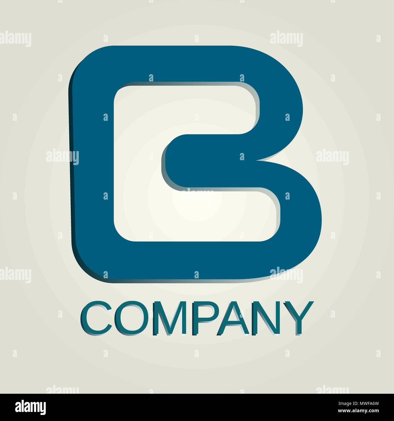 Elegant stylized letter B monoline logotype design Stock Vector Image ...