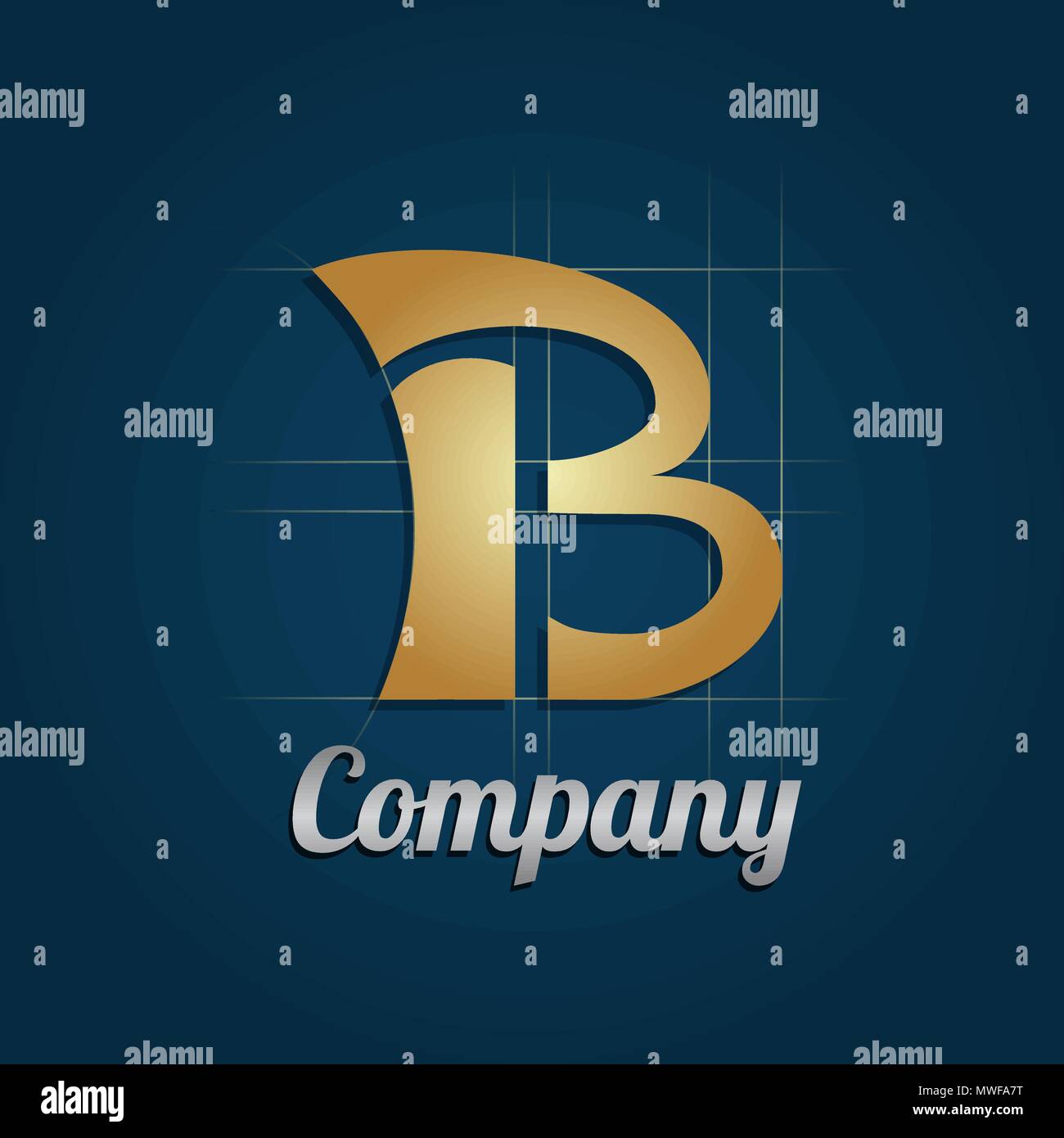 Modern luxury brand design - stylized letter B Stock Vector Image & Art ...