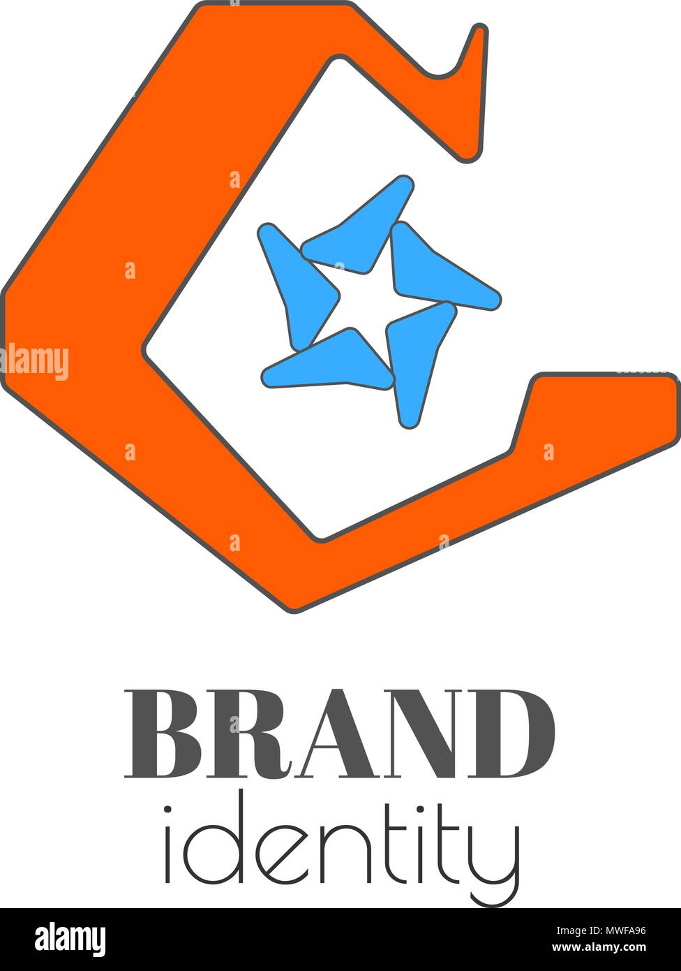 Creative branding design logotype of letter C Stock Vector Image & Art ...