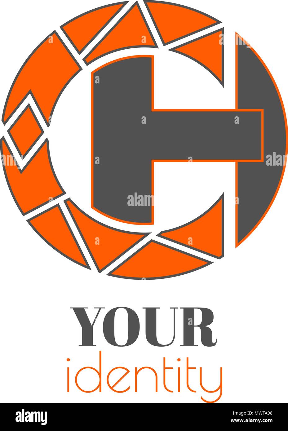 CH monogram design for your personal or brand identity Stock Vector ...