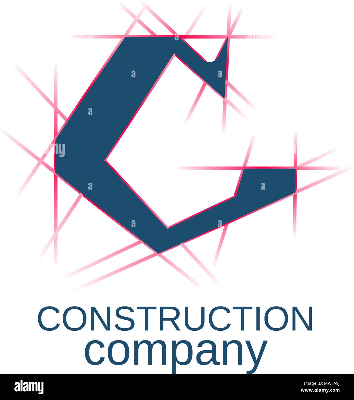 Construction company logotype design of letter C Stock Vector Image ...