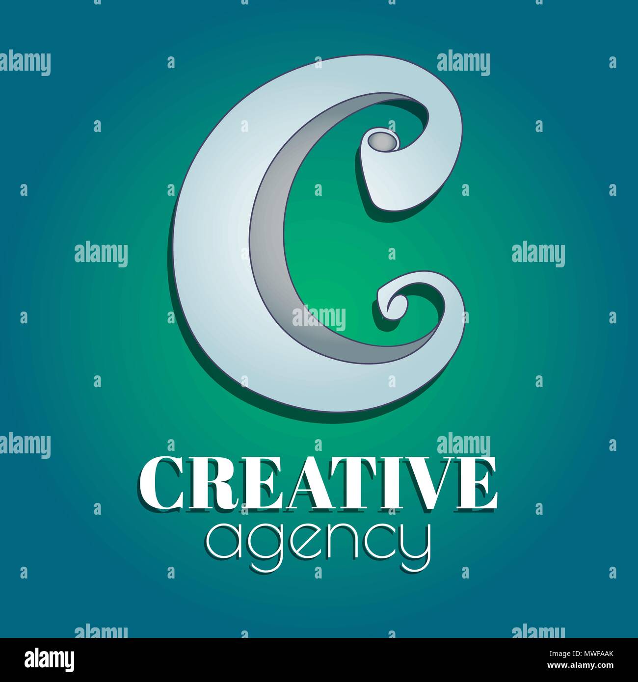 Lettering style logo design of letter C Stock Vector Image & Art - Alamy