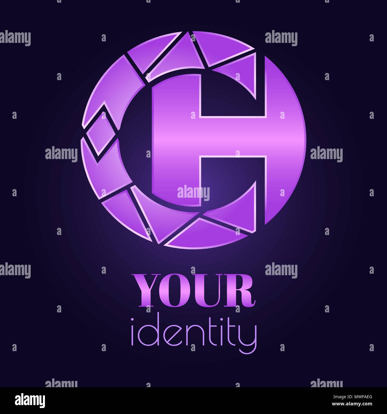 CH monogram design glowing in ultra violet Stock Vector Image & Art - Alamy
