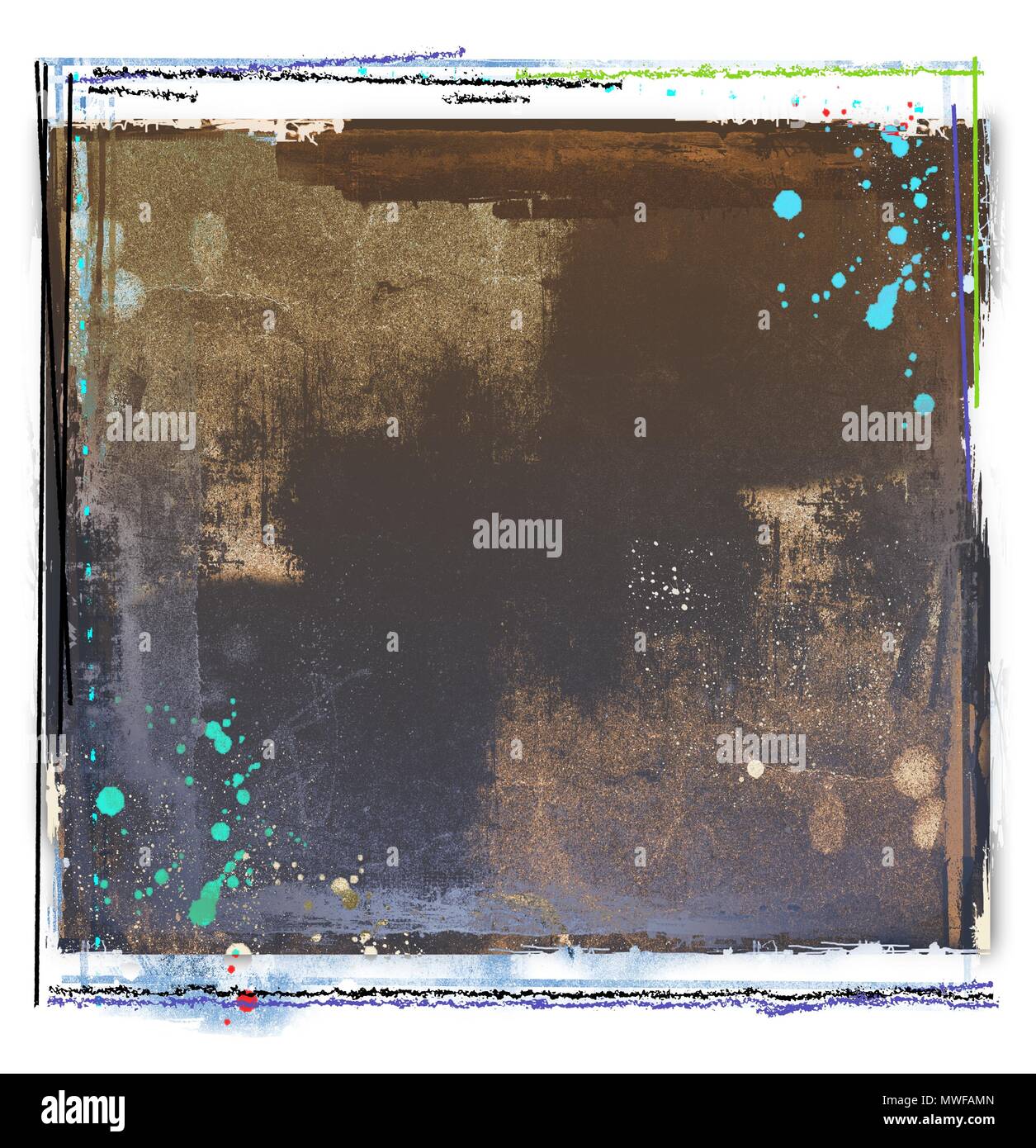 Grunge brown abstract texture background with borders Stock Photo - Alamy