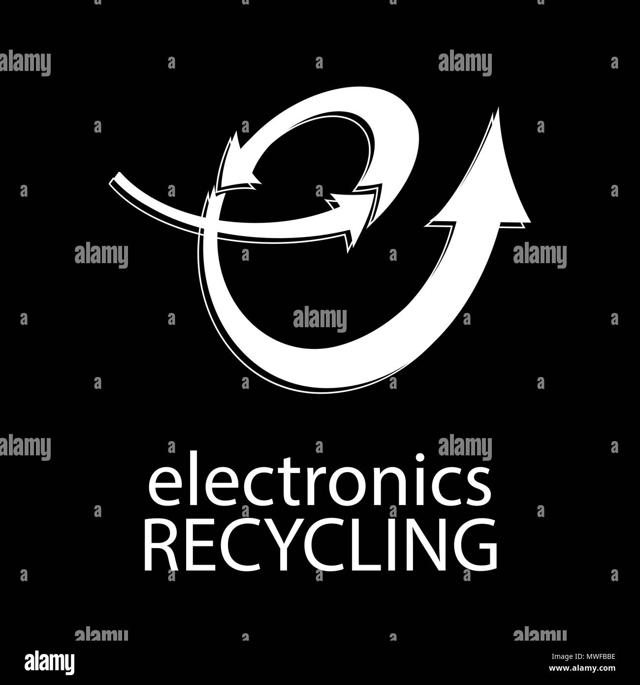 Stylized letter e logotype design in black and white Stock Vector Image ...