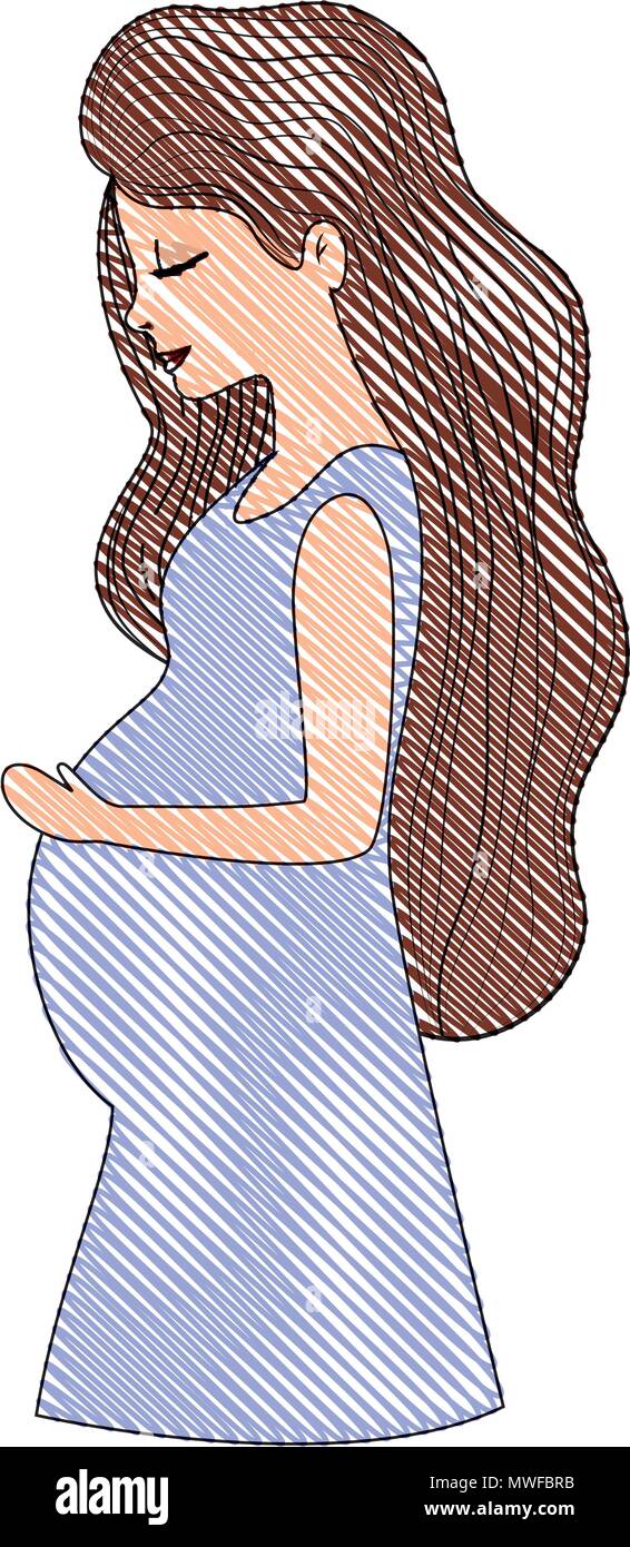 beautiful mom pregnancy avatar character Stock Vector Image & Art - Alamy