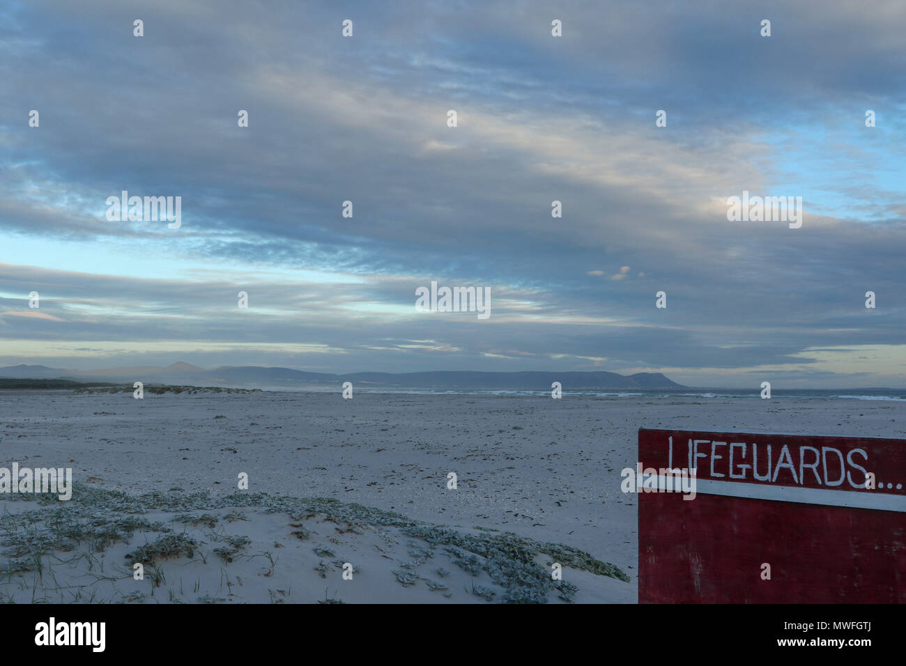 Twilight on grotto beach, hermanus, garden route, south africa Stock ...